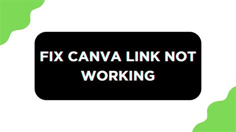 How To Fix Canva Link Not Working Pttrns