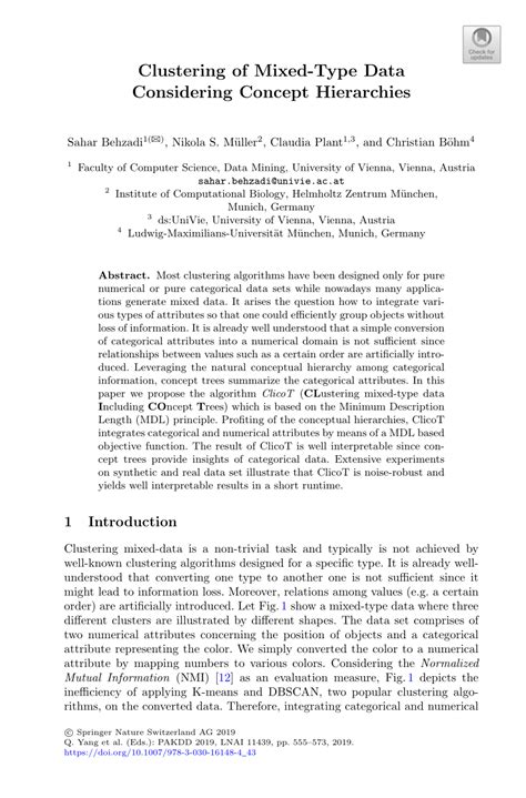 pdf clustering of mixed type data considering concept hierarchies