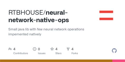 Github Rtbhouseneural Network Native Ops Small Java Lib With Few Neural Network Operations