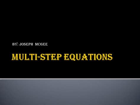 Equations Powerpoint Ppt