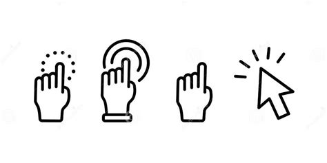 Pointer Cursor Omputer Mouse Icon Clicking Cursor Pointing Hand