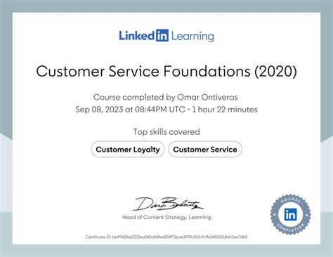 Omar Ontiveros On Linkedin Certificate Of Completion