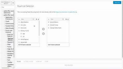 dual list component is almost ready on patternfly development