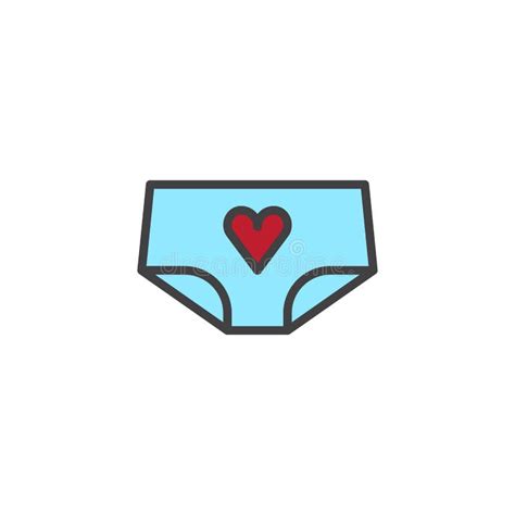 Panties With Heart Vector Icon Stock Vector Illustration Of Valentine
