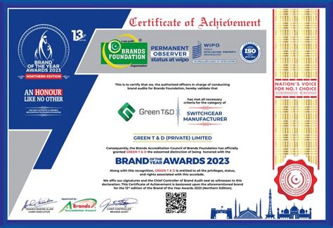 Kashif Zafar On Linkedin 🎉🎉congratulations To Team Green T And D For Being Awarded The Brand Of