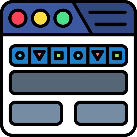 Navigation Bar Line Filled Icon 53799227 Vector Art At Vecteezy