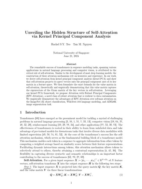 Unveiling The Hidden Structure Of Self Attention V Pdf