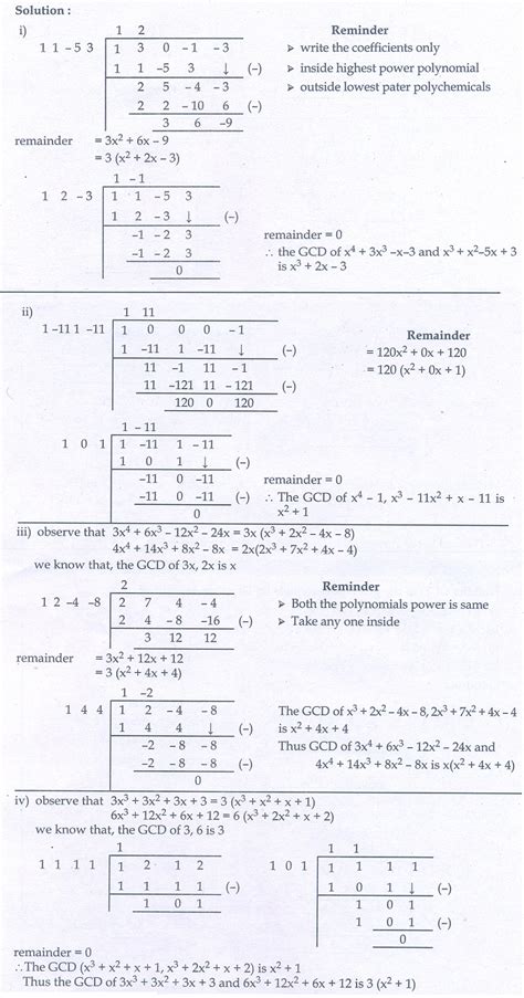 Exercise 3 2 Gcd And Lcm Of Polynomials Problem Questions With Answer Solution Mathematics