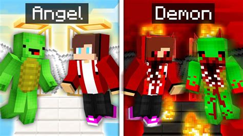 JJ And Mikey From ANGEL To DEMON In Minecraft Maizen Minecraft Videos
