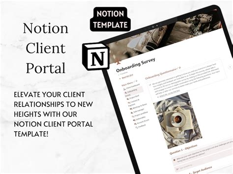Notion Template Client Portal Client Dashboard Project Tracker Client Onboarding Notion