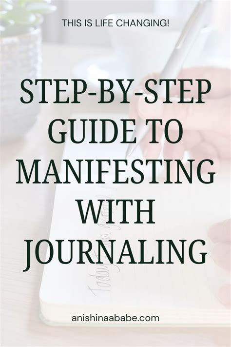 Step By Step Guide To Manifesting With Journaling Journal Step By Step Guide To Manifesting With Journaling Journal