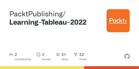GitHub PacktPublishing Learning Tableau 2022