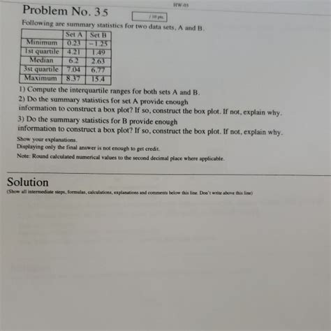 Solved HW Problem No Years Following Are Summary Chegg Com