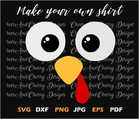 Turkey Face Svg Thanksgiving Svg File For Cricut Silhouette Etsy