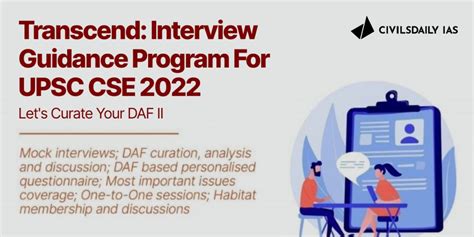 transcend interview guidance program for upsc cse 2022 enroll here