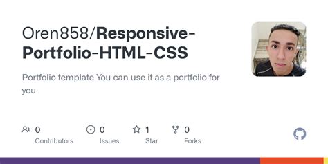 Github Oren Responsive Portfolio Html Css Portfolio Template You