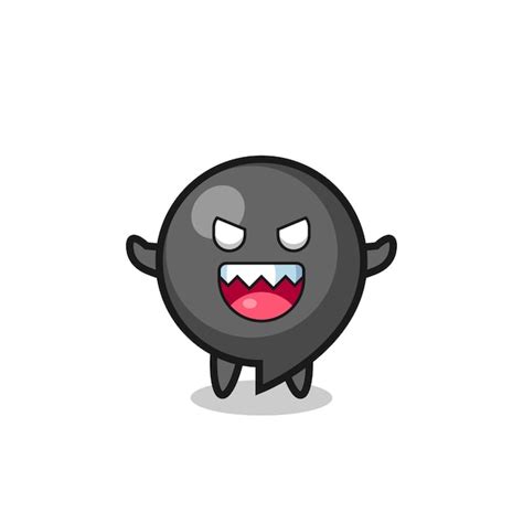 Premium Vector Illustration Of Evil Comma Symbol Mascot Character