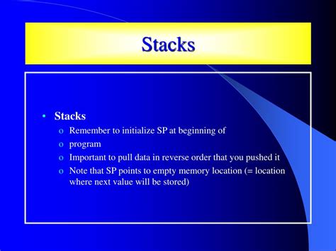 ppt stacks and subroutines powerpoint presentation free download