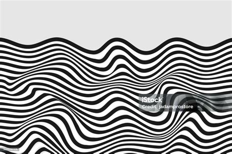 추상 벡터 3d 선 배경 흑백 곡선 선형 관점 차원 지형 광학 패턴 비현실적에 대한 스톡 벡터 아트 및 기타 이미지 비현실적 초현실주의 3차원 형태 Istock