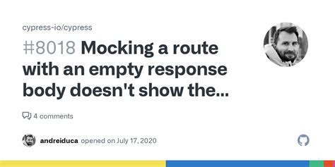 Mocking A Route With An Empty Response Body Doesnt Show The Xhr Call As Being Stubbed · Issue