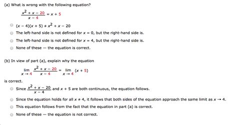 Solved A What Is Wrong With The Following Equation X2 X