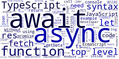 EcmaScript Top Level Await Without Async In TypeScript 3 8 By Example