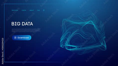 Data Cube Blockchain Technology Background Futuristic Network Vector Illustration Stock Vector