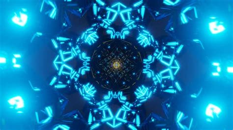 Pulsating Neon Animation With Dynamic Geometric Light Effects