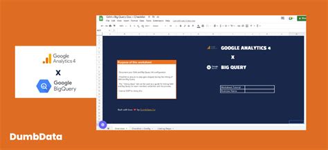 ga4 x bigquery linking worksheet dumbdata