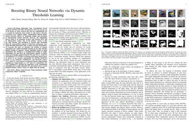 Boosting Binary Neural Networks Via Dynamic Thresholds Learning