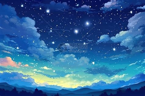 梦幻星空夜空插图插画图片下载 正版图片402483133 摄图网