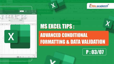 Ms Excel Tips Advanced Conditional Formatting And Data Validation