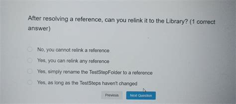 Solved After Resolving A Reference Can You Relink It To The