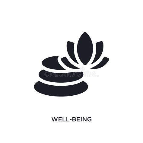 Black Well Being Isolated Vector Icon Simple Element Illustration From Sauna Concept Vector