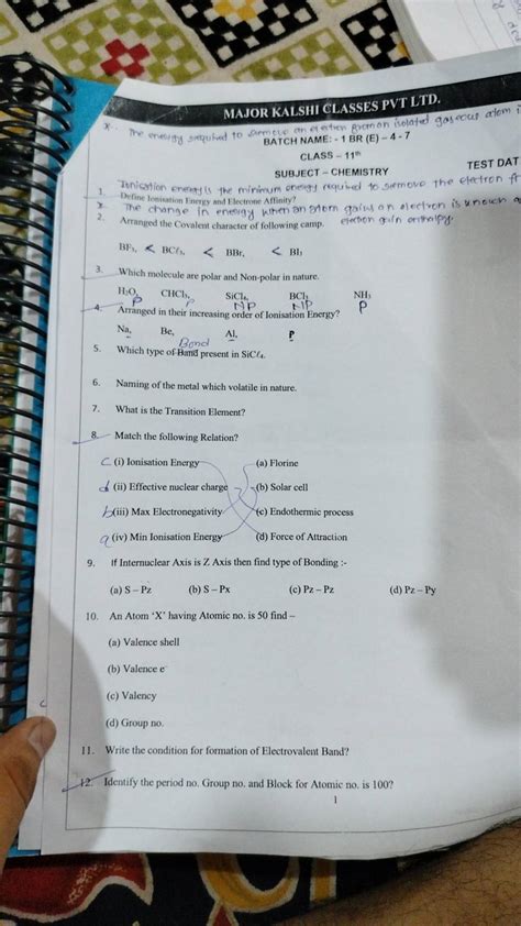 If Internuclear Axis Is Z Axis Then Find Type Of Bonding Filo