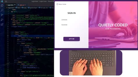 Asmr Programming Modern Login Page Design No Talking Youtube