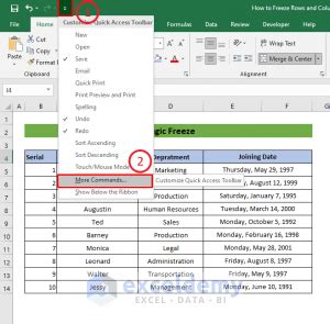 How To Freeze Rows And Columns At The Same Time In Excel Exceldemy