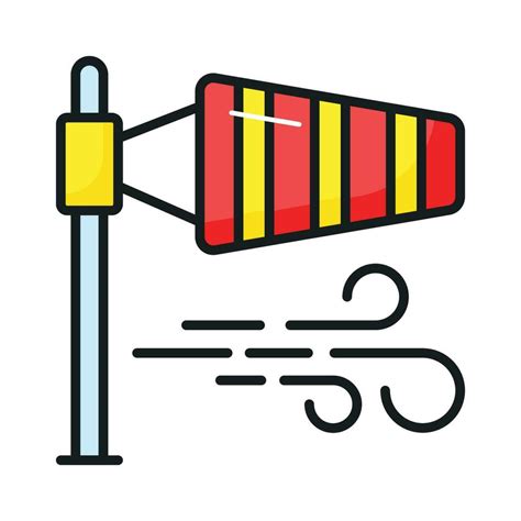 A Cone Mounted On A Mast Showcasing Windsock Icon Getting Weather Forecasting Tool Editable