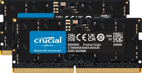 Crucial 32gb Kit 2x16gb Ddr5 5600 Sodimm Cl46 16gbit Notebook Ram Bellek Ct2k16g56c46s5