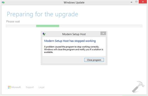 Fix Modern Setup Host Has Stopped Working While Upgrading To Windows 10