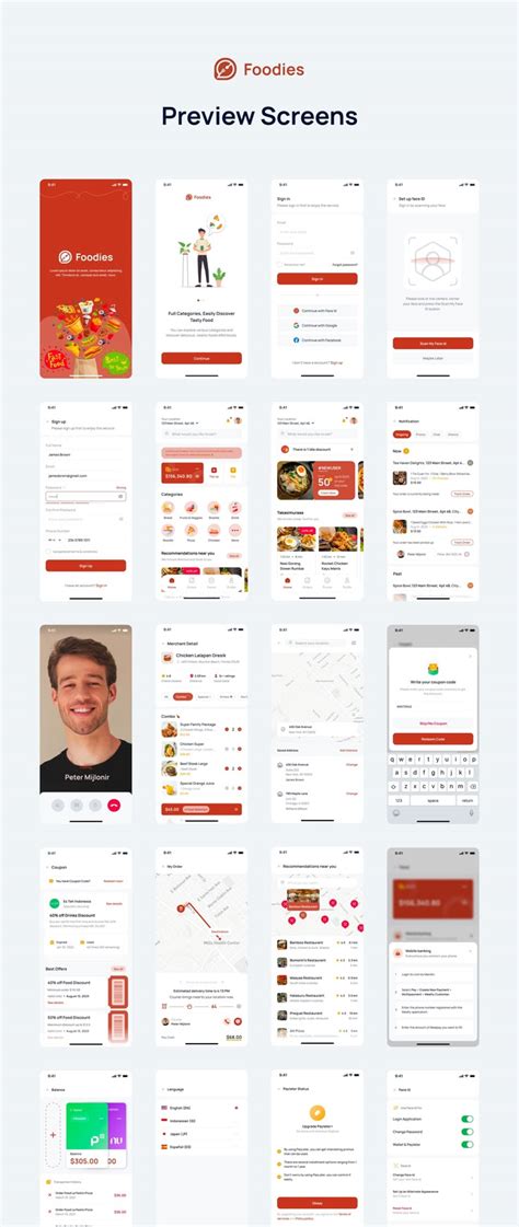 foodies food delivery mobile app ui kit — ui kits on ui8 mobile app