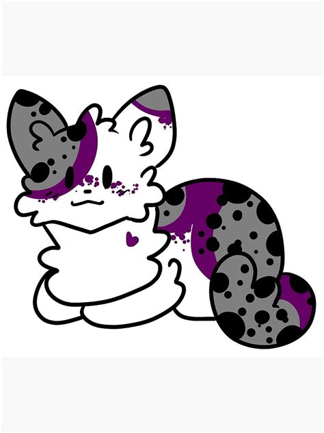 Asexual Pride Cat Poster By Epikbecky Redbubble