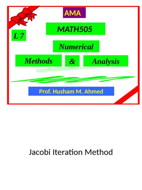 7 Jacobi Iteration Method Gauss Seidel Method Pdf Algorithms And Data Structures