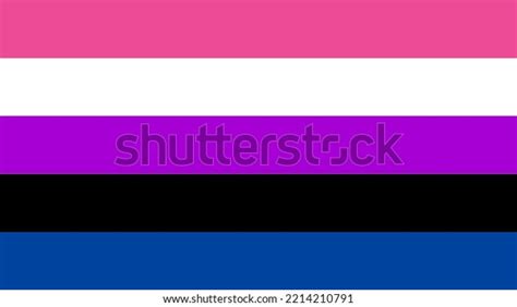 Genderfluid Flag Sexual Diversity Rainbow Colors Stock Vector Royalty Free