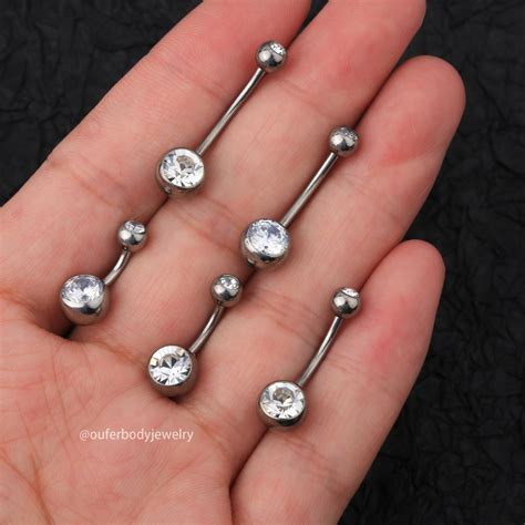 14g Implant Grade Titanium Belly Button Navel Ring 6mm 8mm 10mm 12mm 14mm 16mm Navel Ring Belly