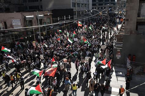 Pro Palestinian Protest In Toronto Draws Thousands Saturday