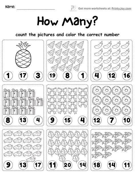 Printable Count To 20 Worksheets Free Printable Worksheets Kinder