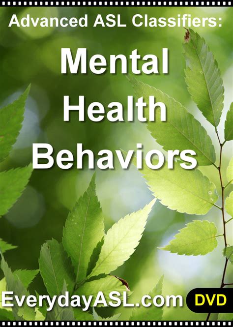 New Advanced Asl Classifiers Mental Health Behaviors Dvd Free Sandh