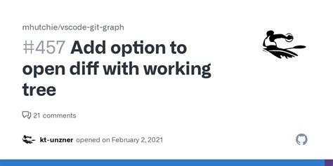 Add Option To Open Diff With Working Tree · Issue 457 · Mhutchievscode Git Graph · Github