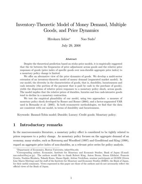 Pdf Inventory Theoretic Model Of Money Demand Multiple …ifd Doc Mp081908 3 Pdf · Inventory